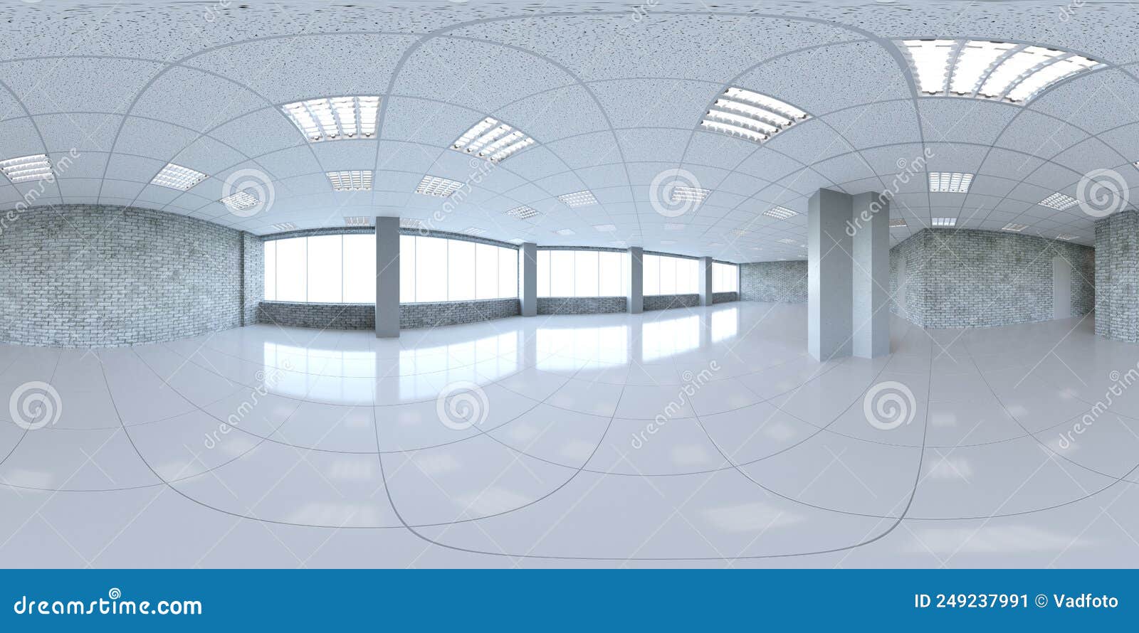 Spherical Panorama of the Interior, 3D Illustration, Render Stock ...