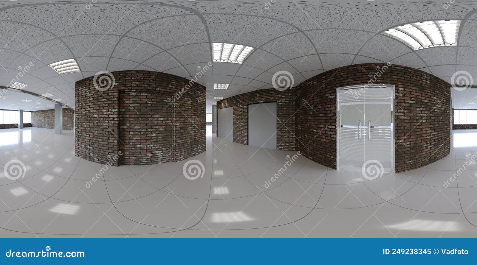 Spherical Panorama of the Interior, 3D Illustration, Render Stock ...
