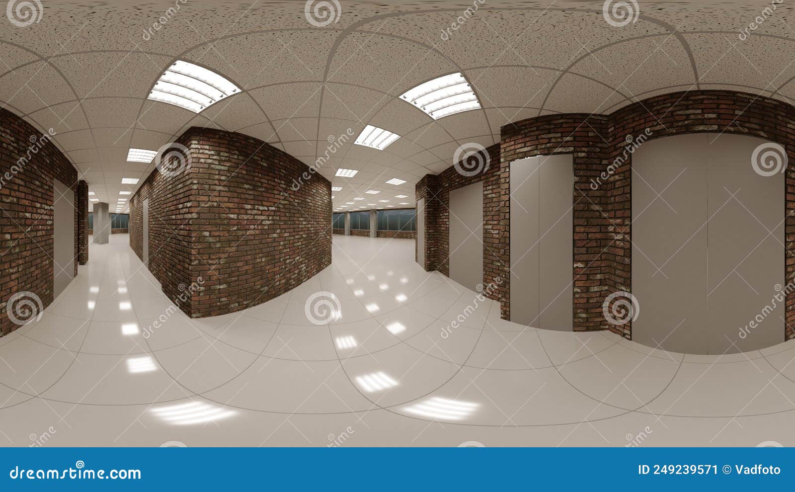Spherical Panorama of the Interior, 3D Illustration, Render Stock ...