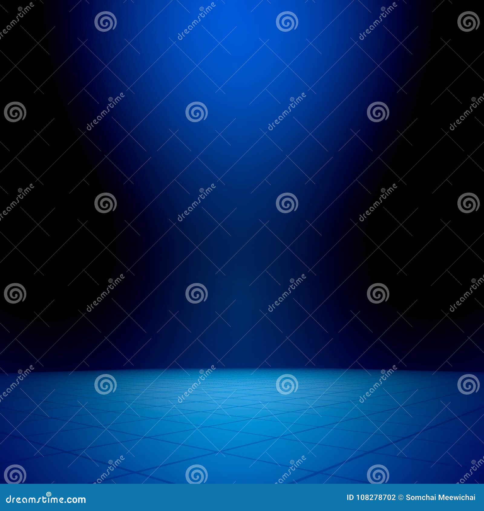 Empty Room Studio Abstract Background with Blue Light Color and Tile ...