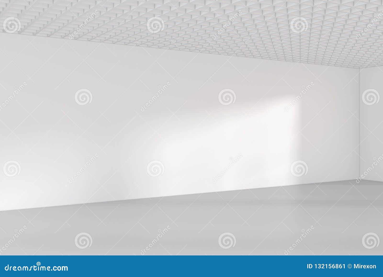 Empty Room with Sun Light on Wall. 3d Rendering Stock Illustration ...