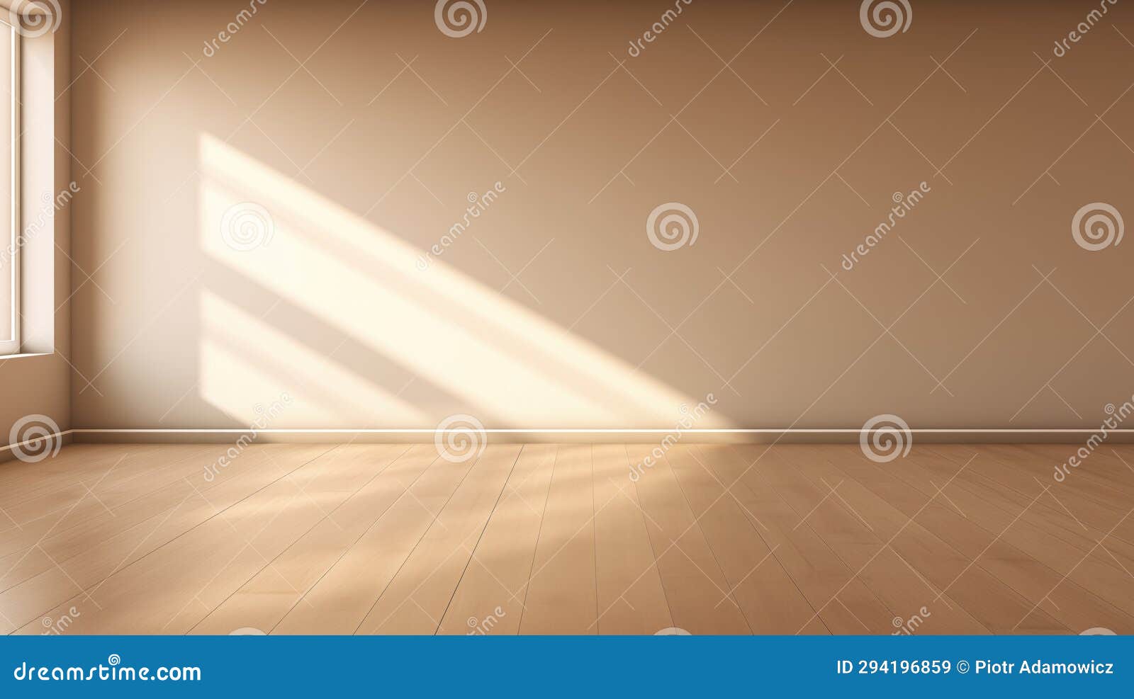 Empty Room. Sun Rays Come through the Window Stock Illustration ...