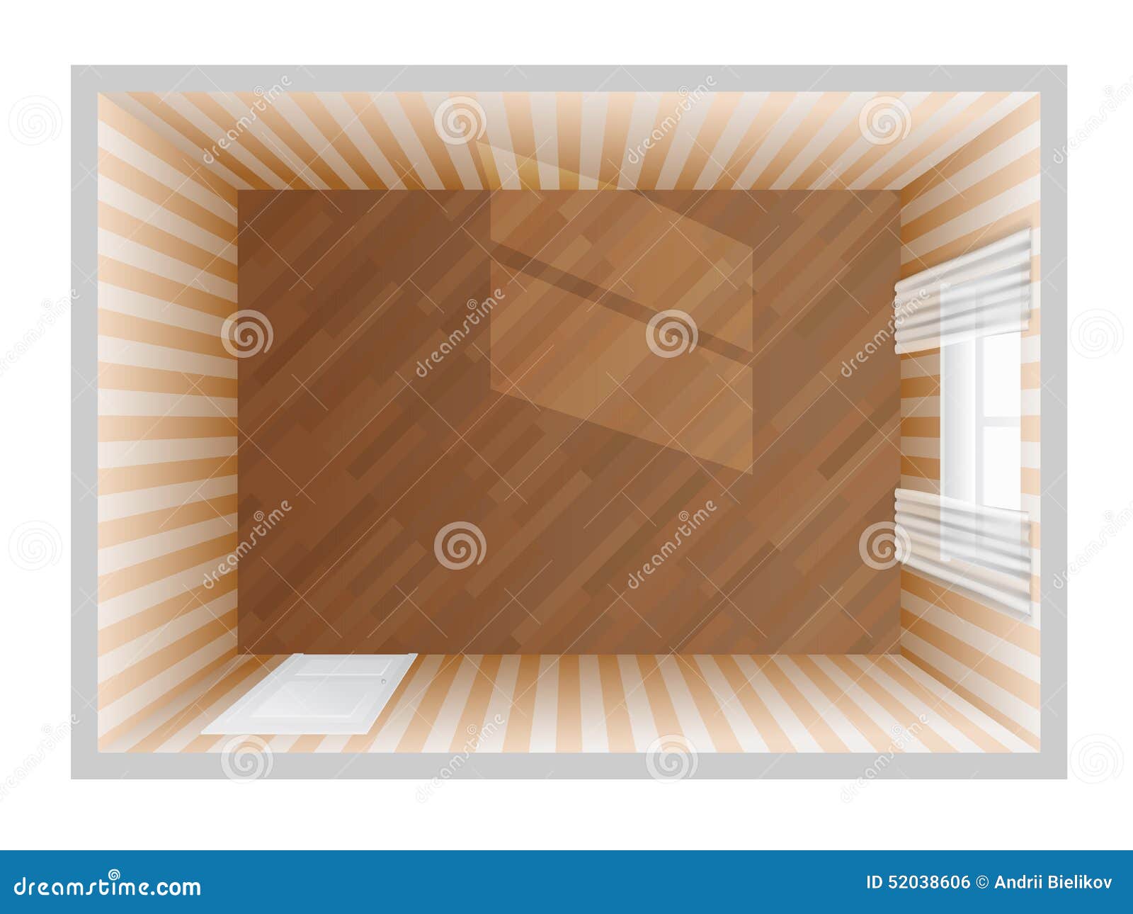 Empty room - top view stock vector. Illustration of flat - 52038606