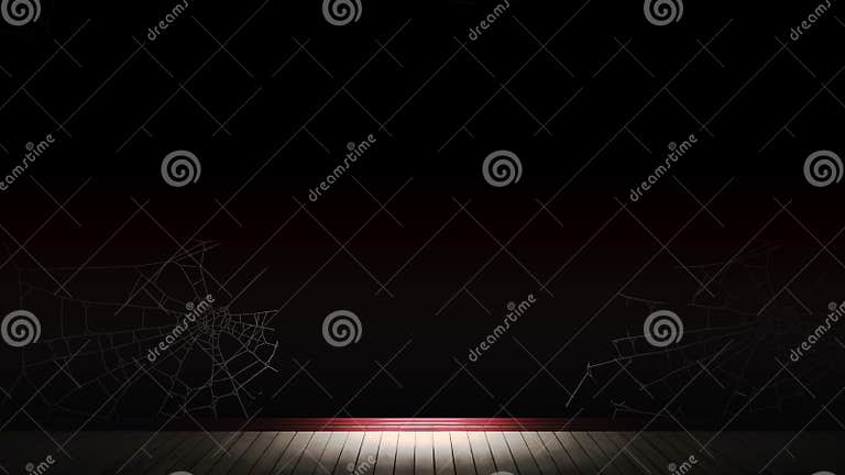 Empty Room with Wallpaper with Cobwebs. Stock Illustration ...