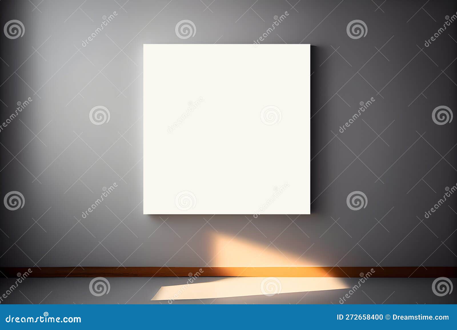 Empty Room with a White Poster on the Wall. Mockup. AI Generative Stock ...