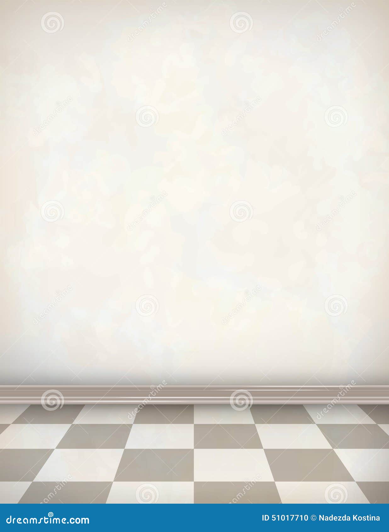 Empty Room White Wall Tile Floor Stock Vector - Illustration of ...