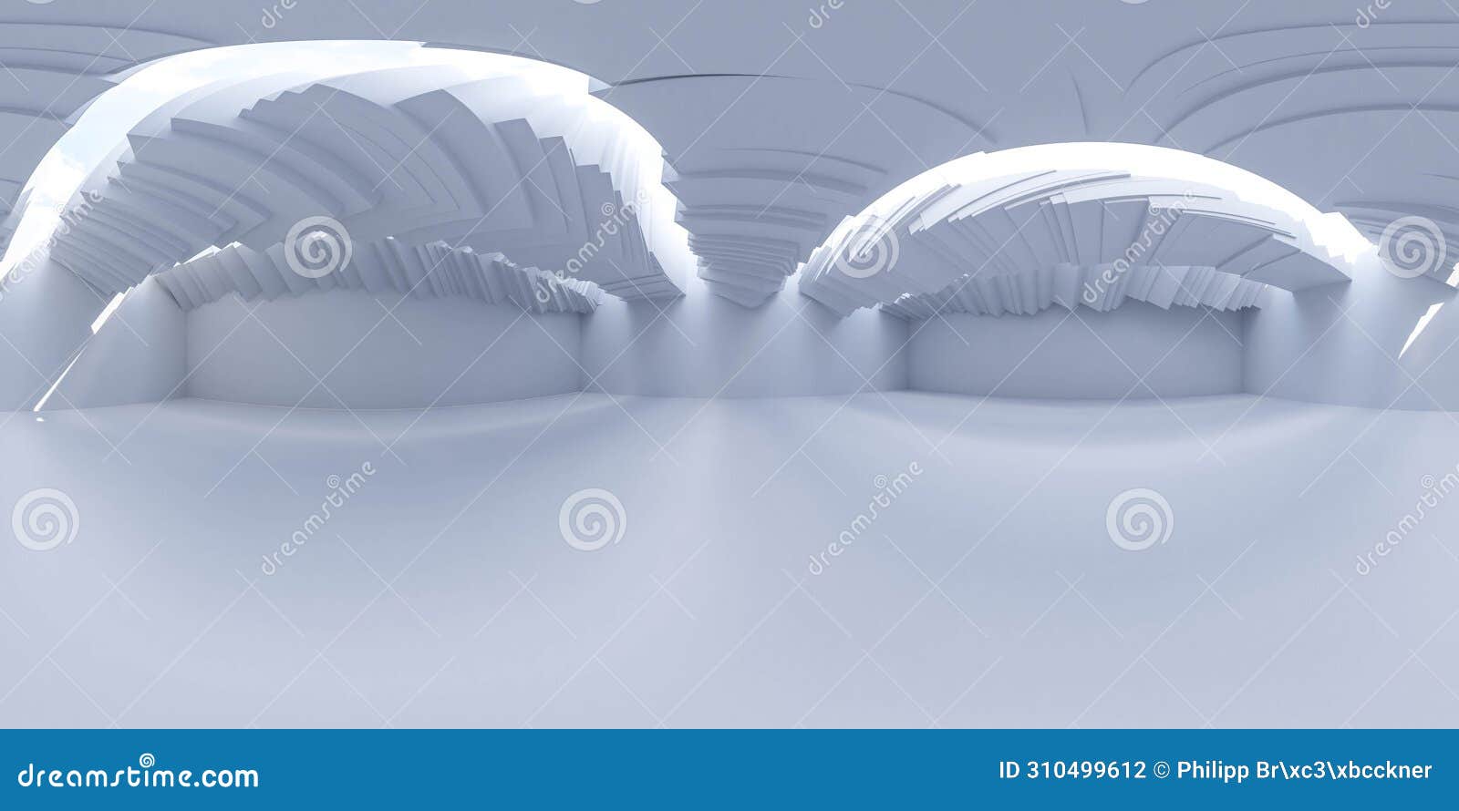 An Empty Room with White Walls and Ceiling 360 Panorama Vr Environment ...