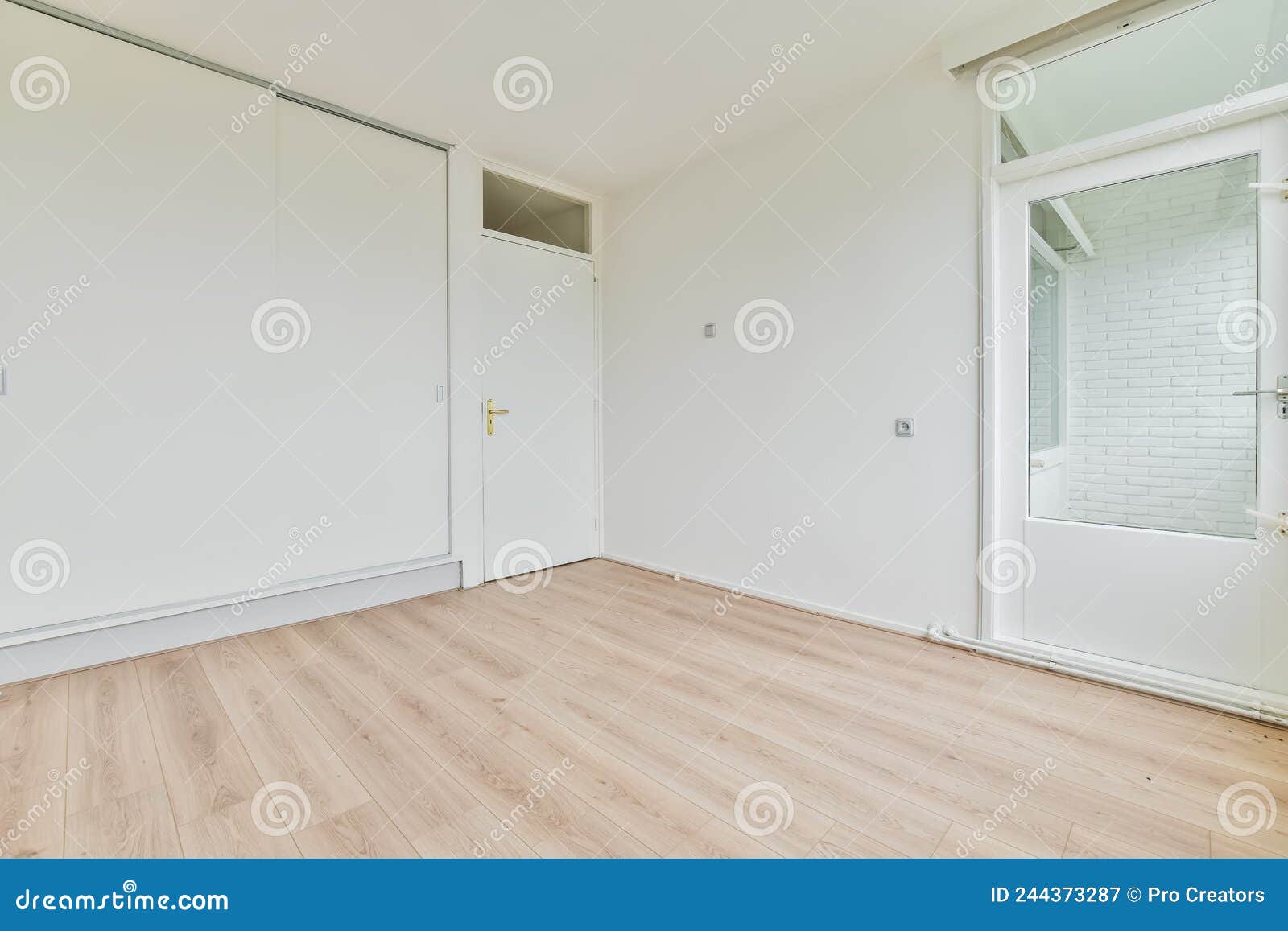 Interior of a Simple Empty Room Stock Image - Image of white, indoors ...
