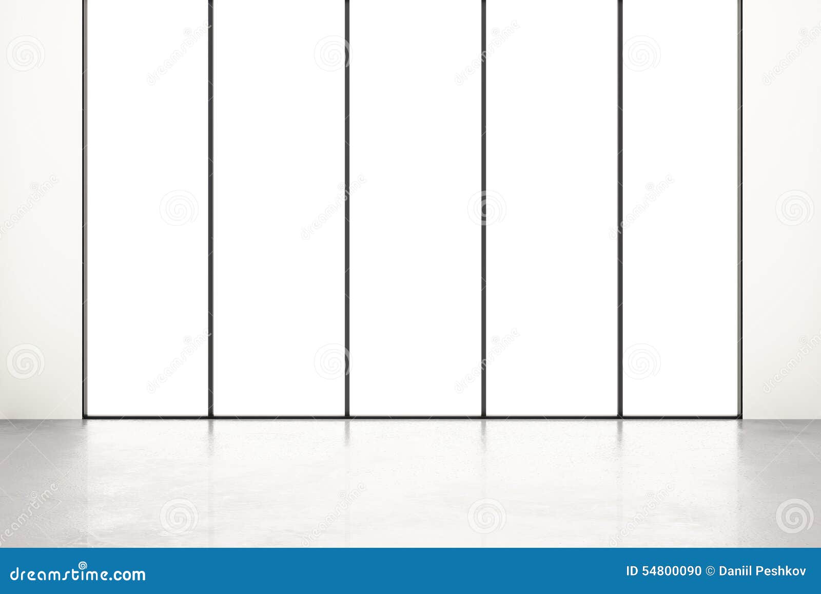 Empty Room with White Window Stock Illustration - Illustration of ...