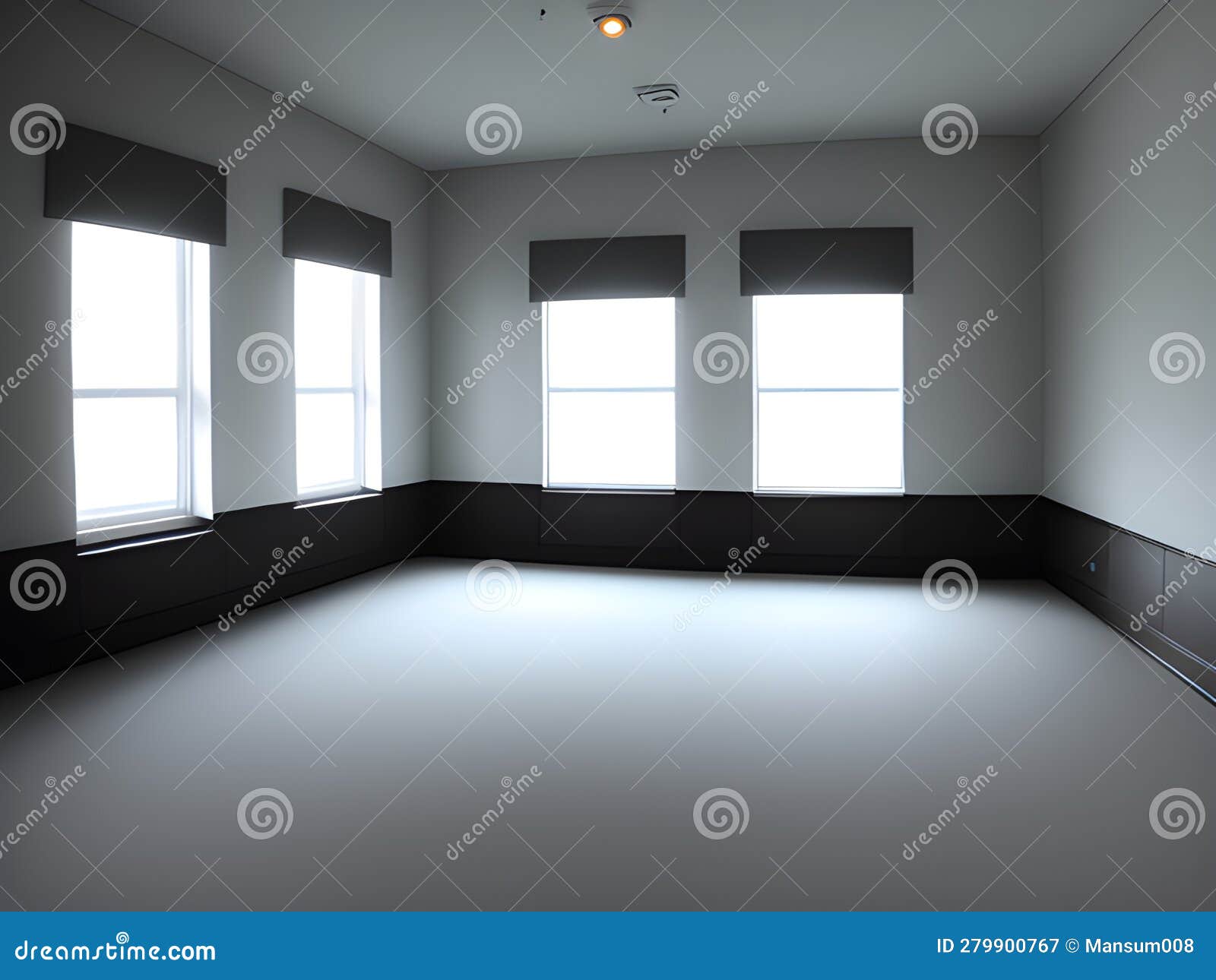 Empty Room with Window Background, AI Generated Stock Illustration ...