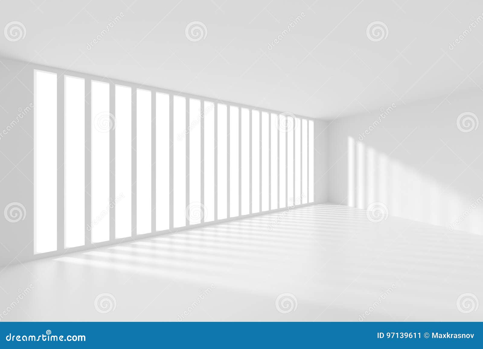 Empty Room with Window stock illustration. Illustration of engineering ...