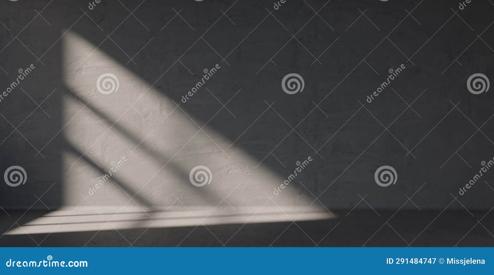 Empty Room with Window Light on Concrete Textured Wall. Interior Space ...