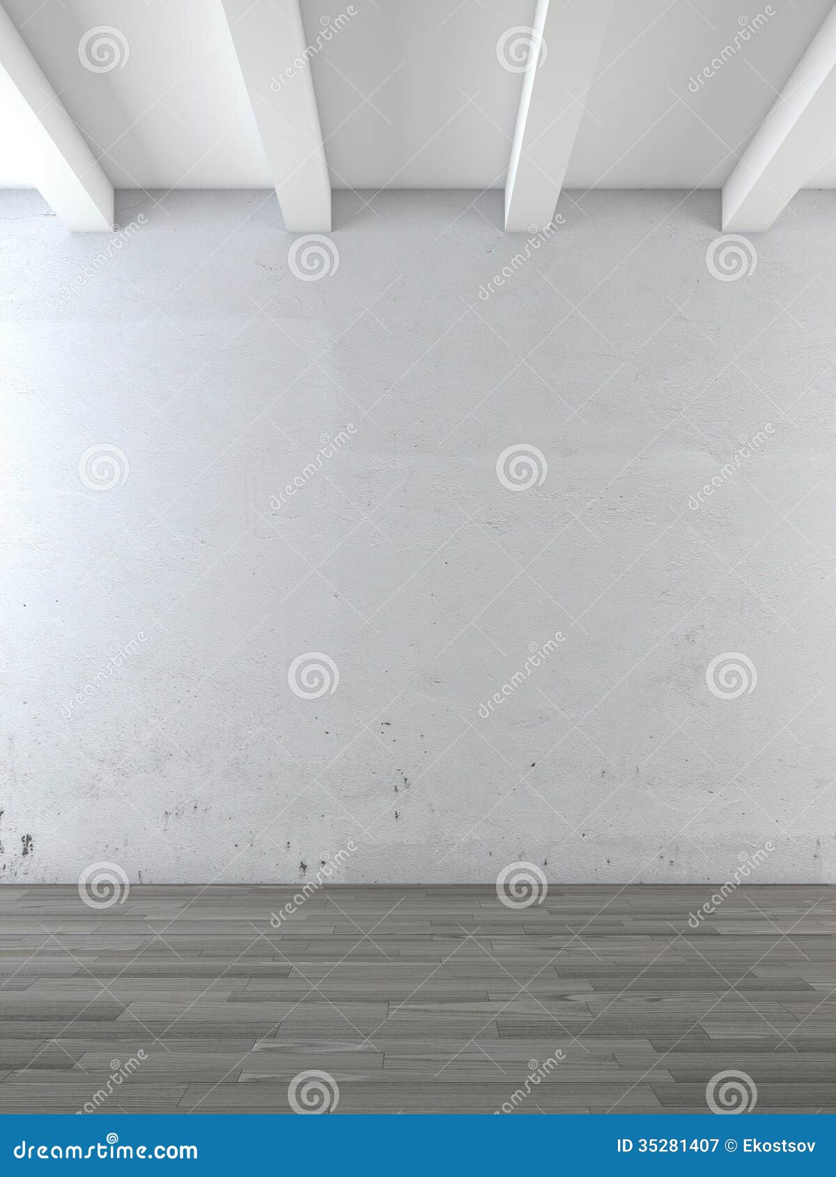 Empty Room with Wooden Floor Stock Image - Image of idea, simplicity ...