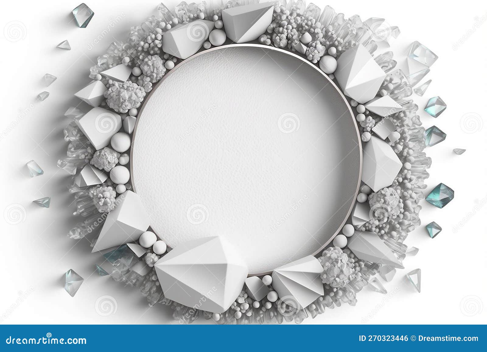 Crystal Clusters With Blue Glowing Light Aura, Set Cartoon Vector ...