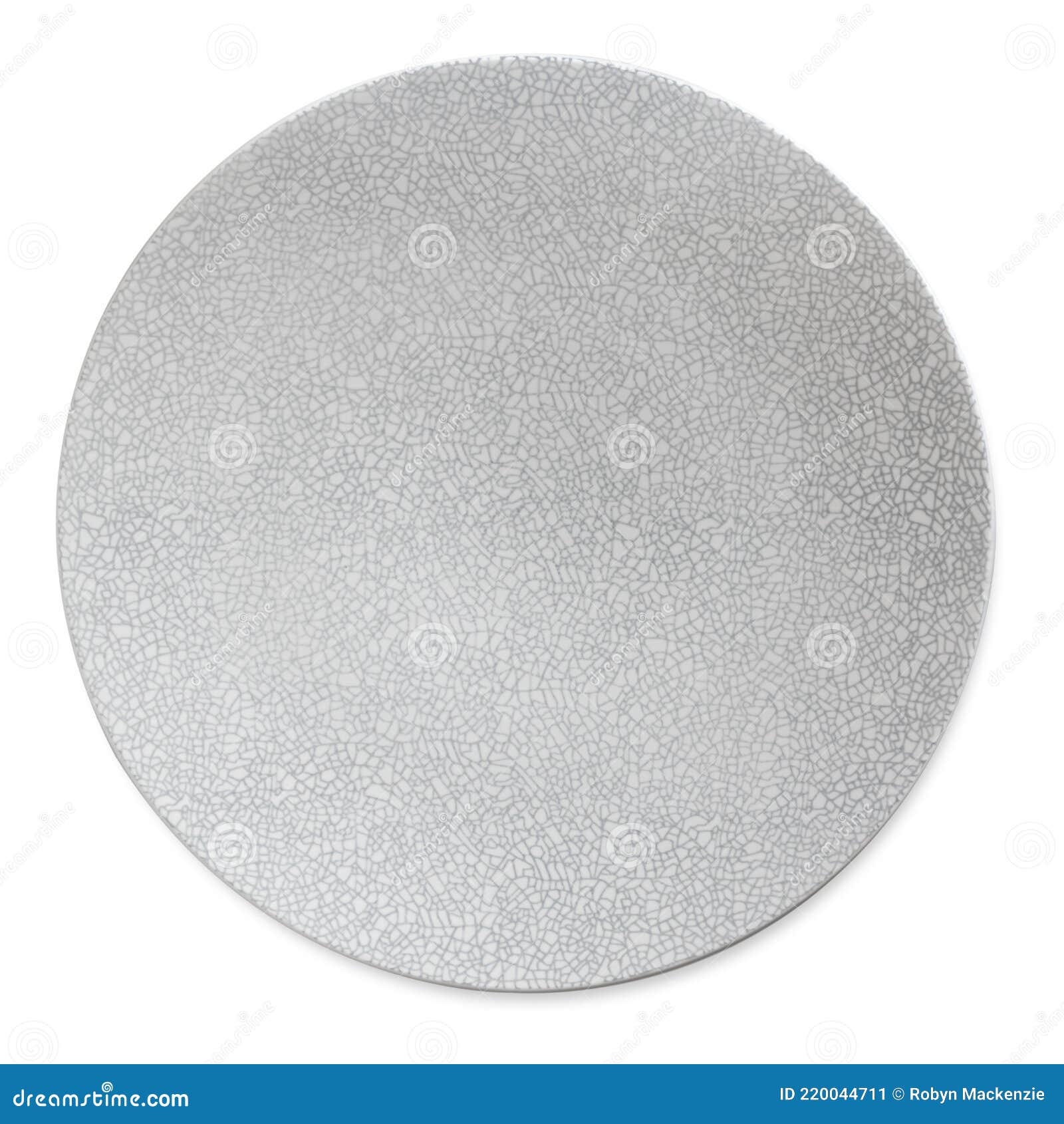 Empty Round Gray Rustic Plate Isolated Top View Stock Illustration ...