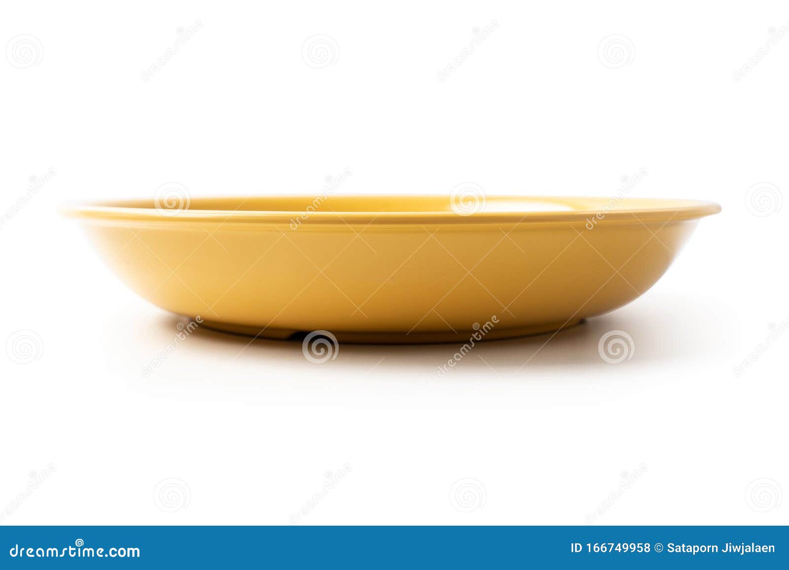 Empty Round Plate Isolated on White Stock Photo - Image of utensil ...
