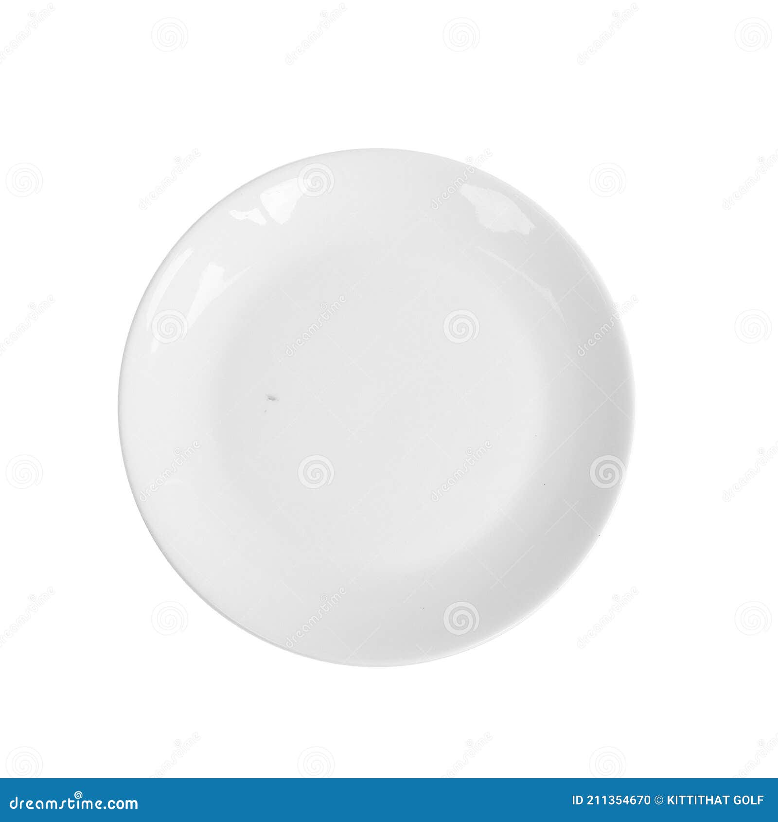 Empty Round Plate, White Ceramic, Isolated on White Background Stock ...