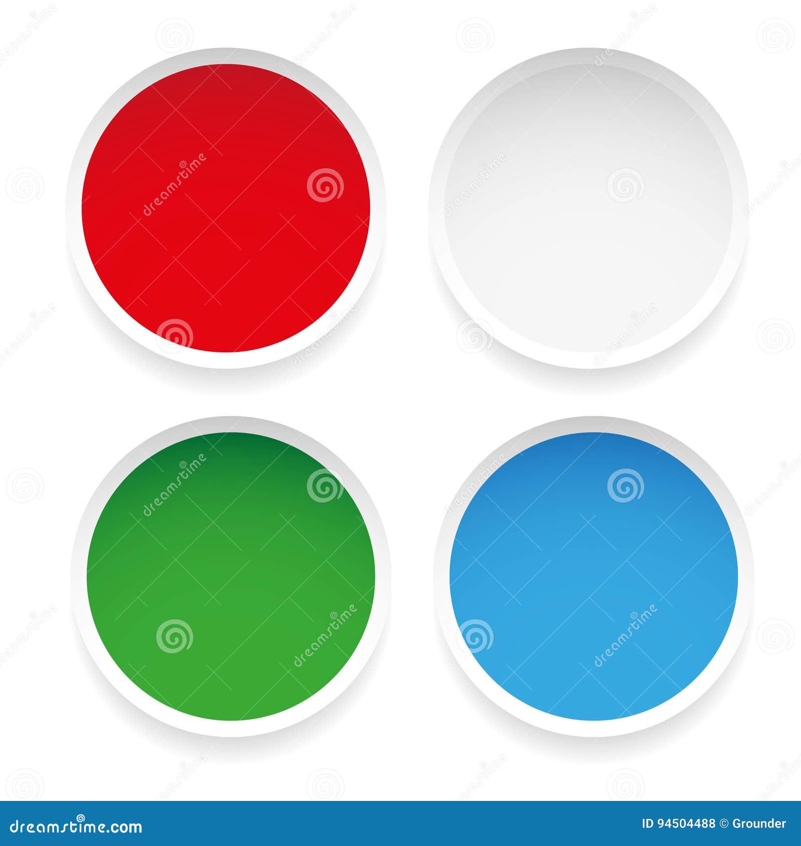 Empty round sticker set stock vector. Illustration of color - 94504488