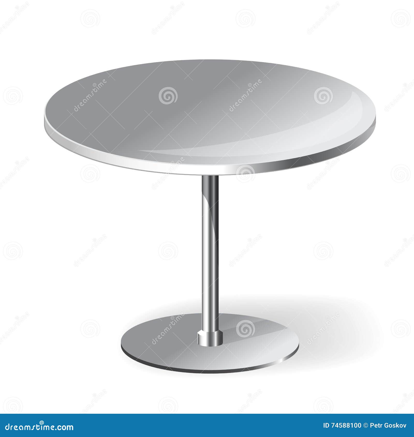 Empty Round Table stock vector. Illustration of front - 74588100
