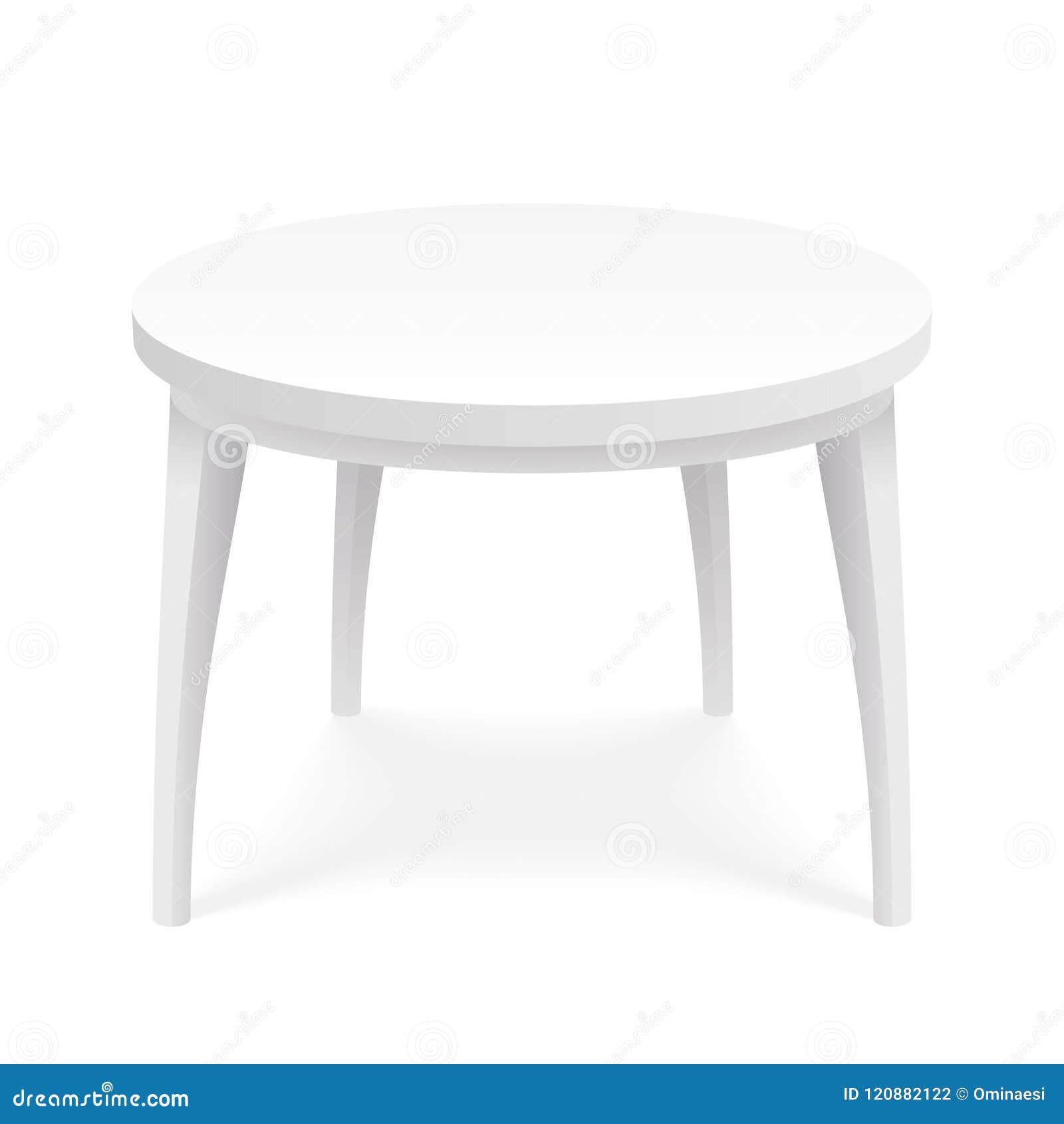 Empty Round Table Platform Stand Surface Isometric Top Isolated Product ...