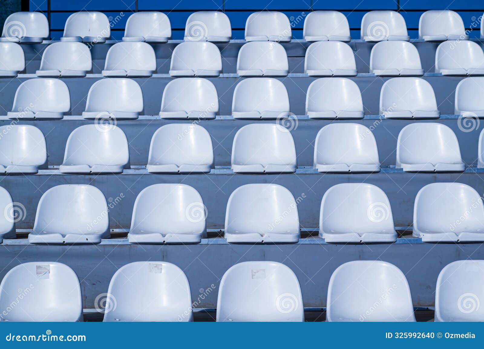 Empty Rows of Purple Stadium Seats in an Outdoor Setting, Texture ...