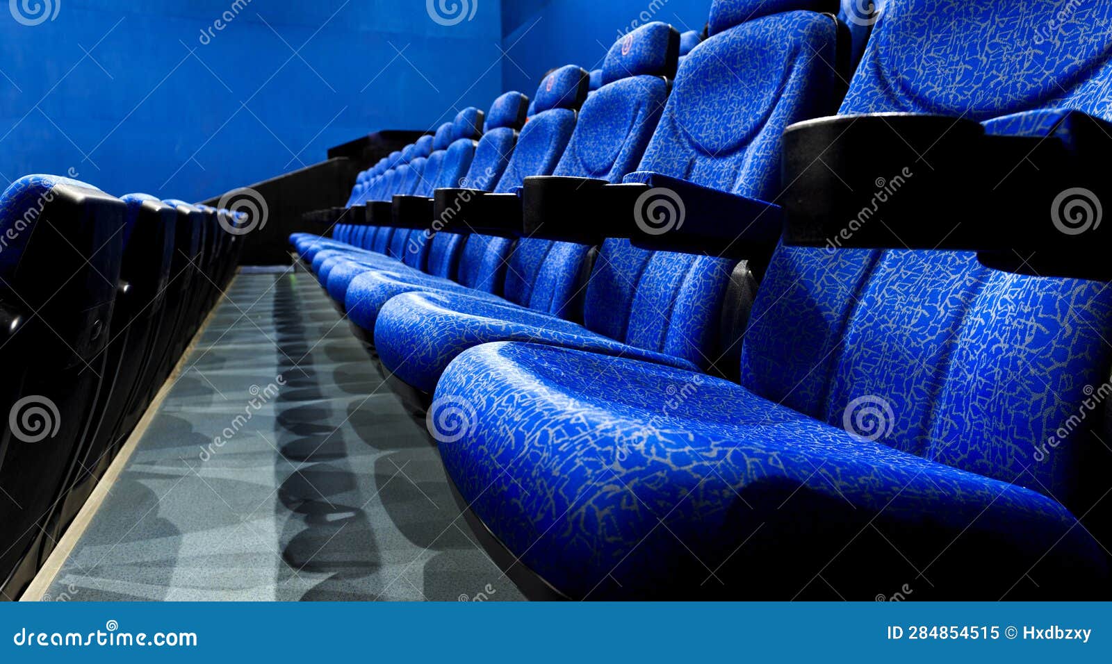 Empty Rows of Seats in Cinema or Theater Stock Image - Image of hall ...
