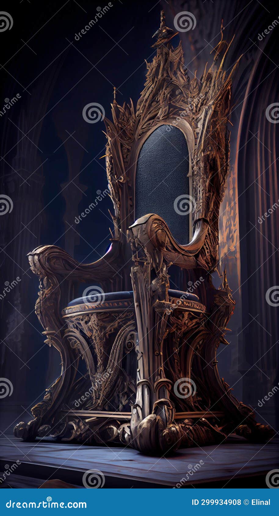 Empty Royal Throne, AI Generative Illustration. King, Queen Stock ...