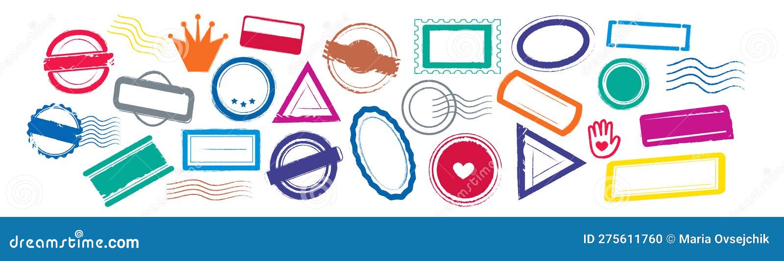 Empty Rubber Stamp or Seal Vector Illustration with Grunge Texture ...