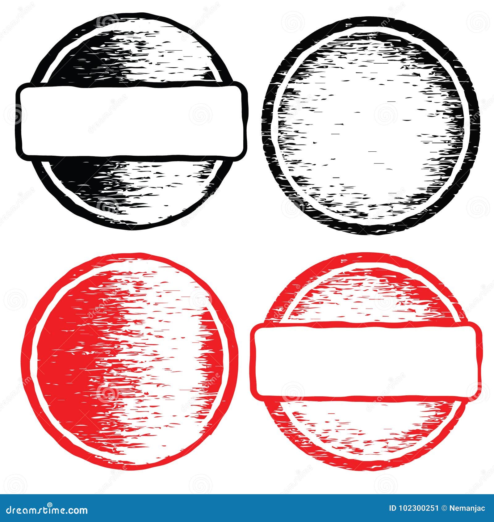 Empty rubber stamp set stock illustration. Illustration of ancient ...