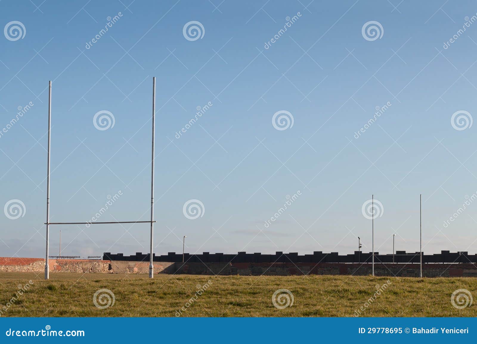 Rugby Pitch stock image. Image of field, posts, sunny - 29778695