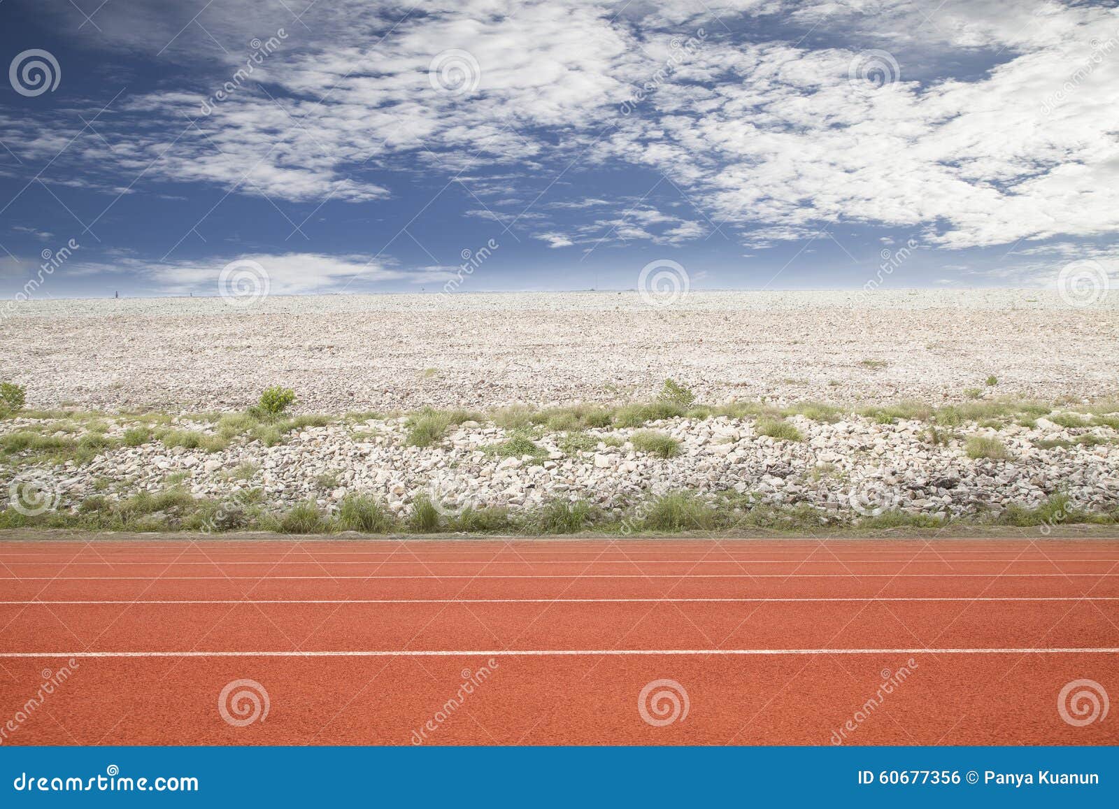 Empty Running Track for the Background with Copy Space. Stock Photo ...