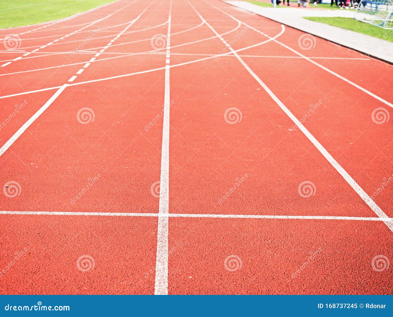 Empty Running Track for the Background Stock Image - Image of empty ...