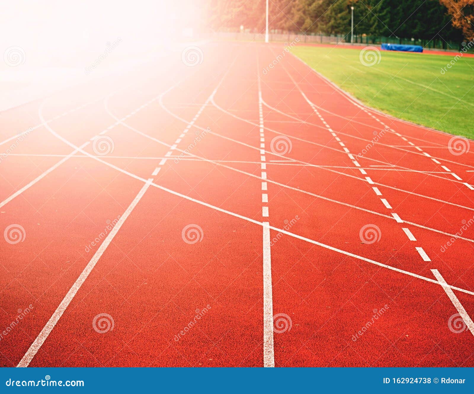 Empty Running Track for the Background Stock Photo - Image of healthy ...