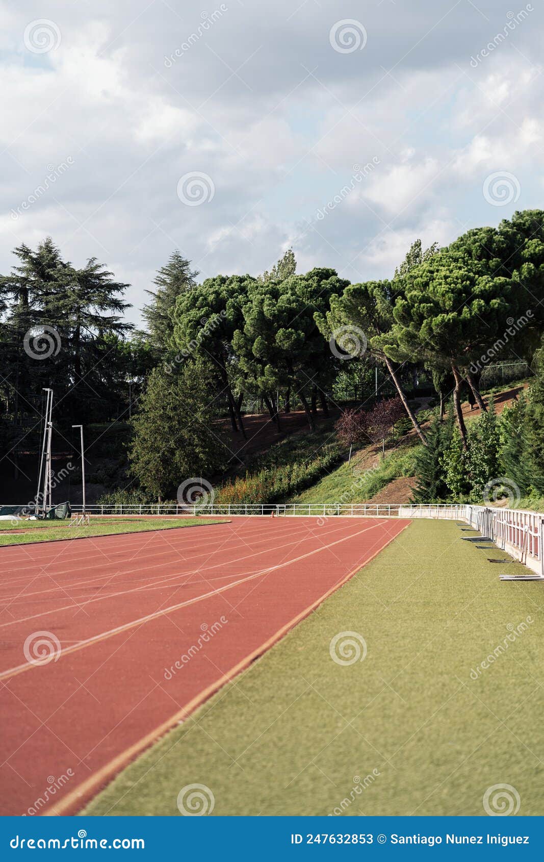 Empty Running Track at Daylight Stock Image - Image of outdoor ...