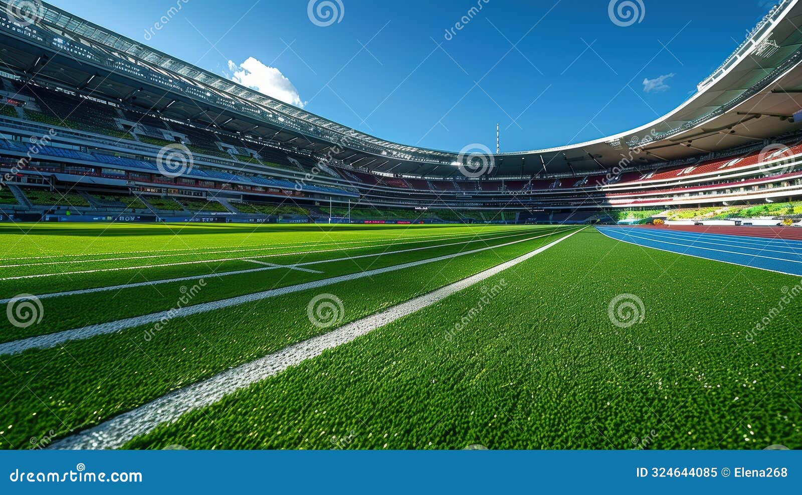 Run Track. Football Arena. Stadium For Soccer And Runner With Tracks ...