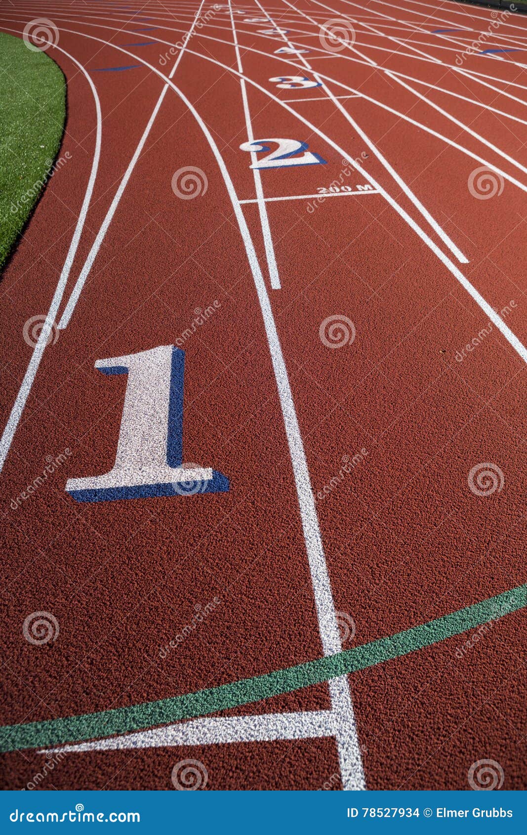 Empty Running Track stock photo. Image of sports, sport - 78527934