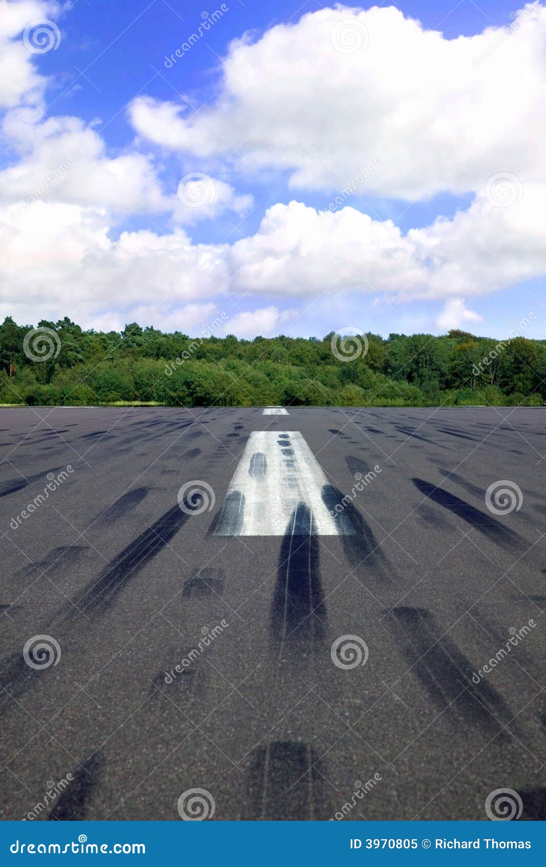 Empty runway stock image. Image of cloudy, journey, landscape - 3970805