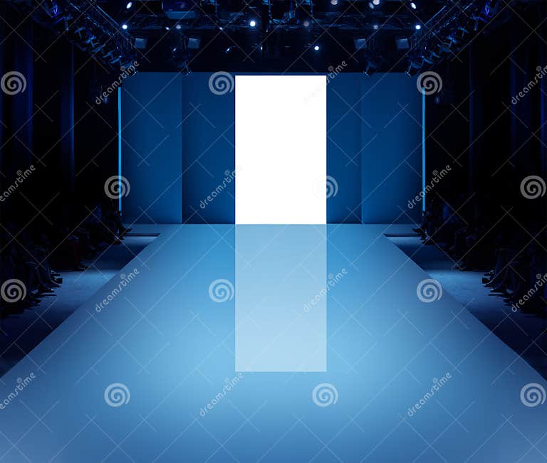 Empty Runway stock photo. Image of fashion, light, door - 99120184