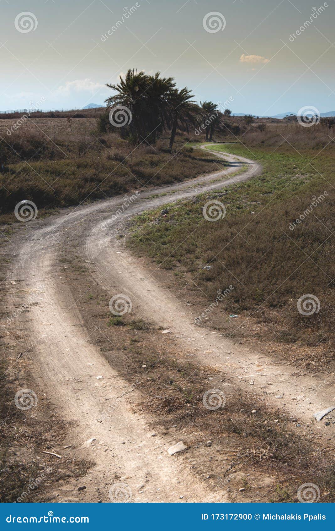 Empty Rural Curved Secondary Road through the Field Stock Photo - Image ...