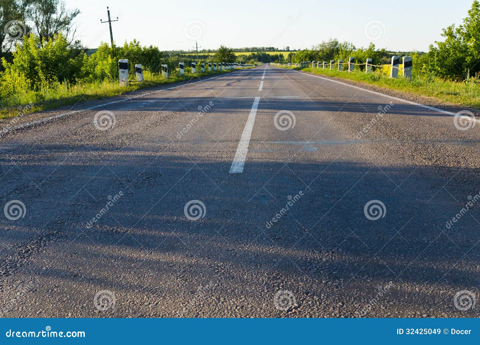 Empty Rural Road Go Away To Distance Stock Image - Image of journey ...