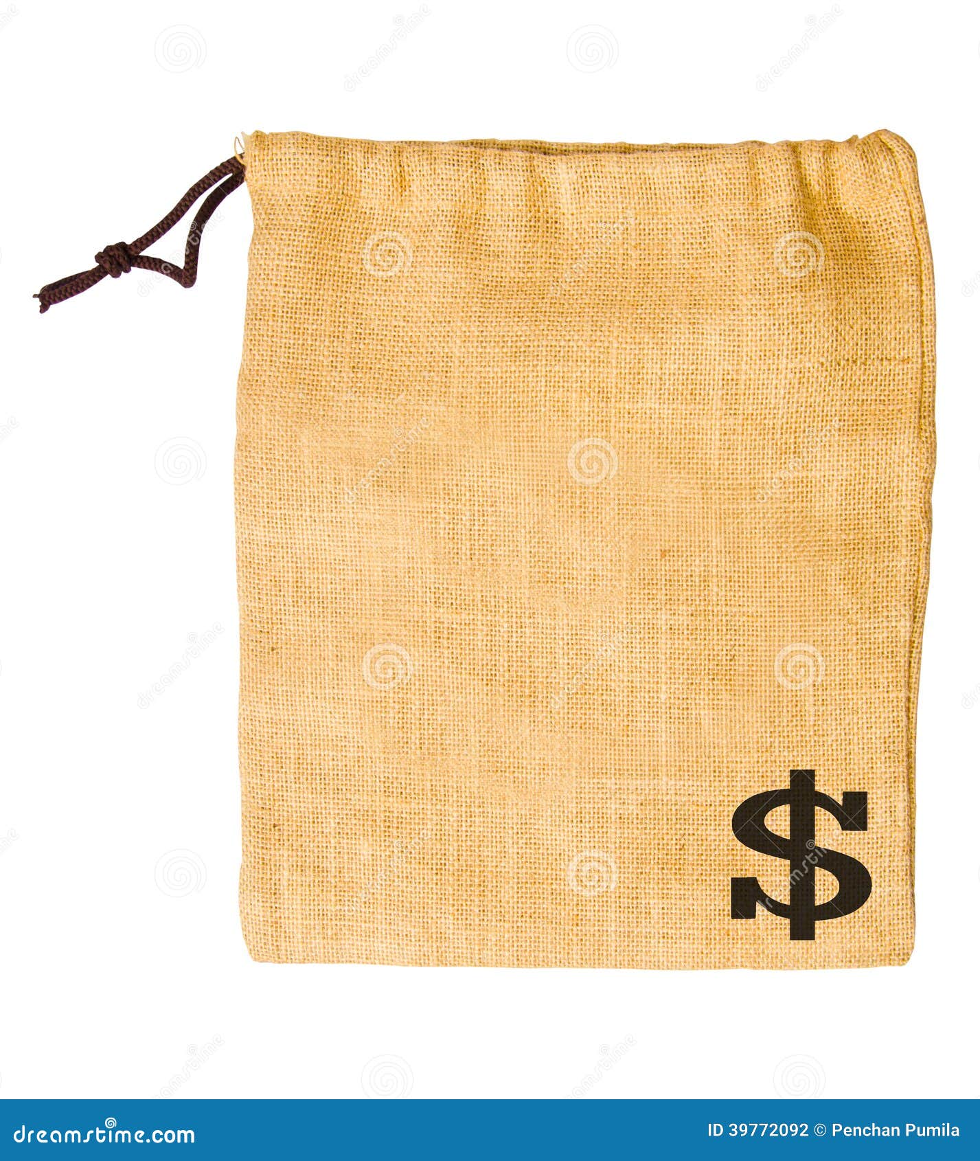 Empty Sack Bag Money Isolated on White Background Stock Photo - Image ...