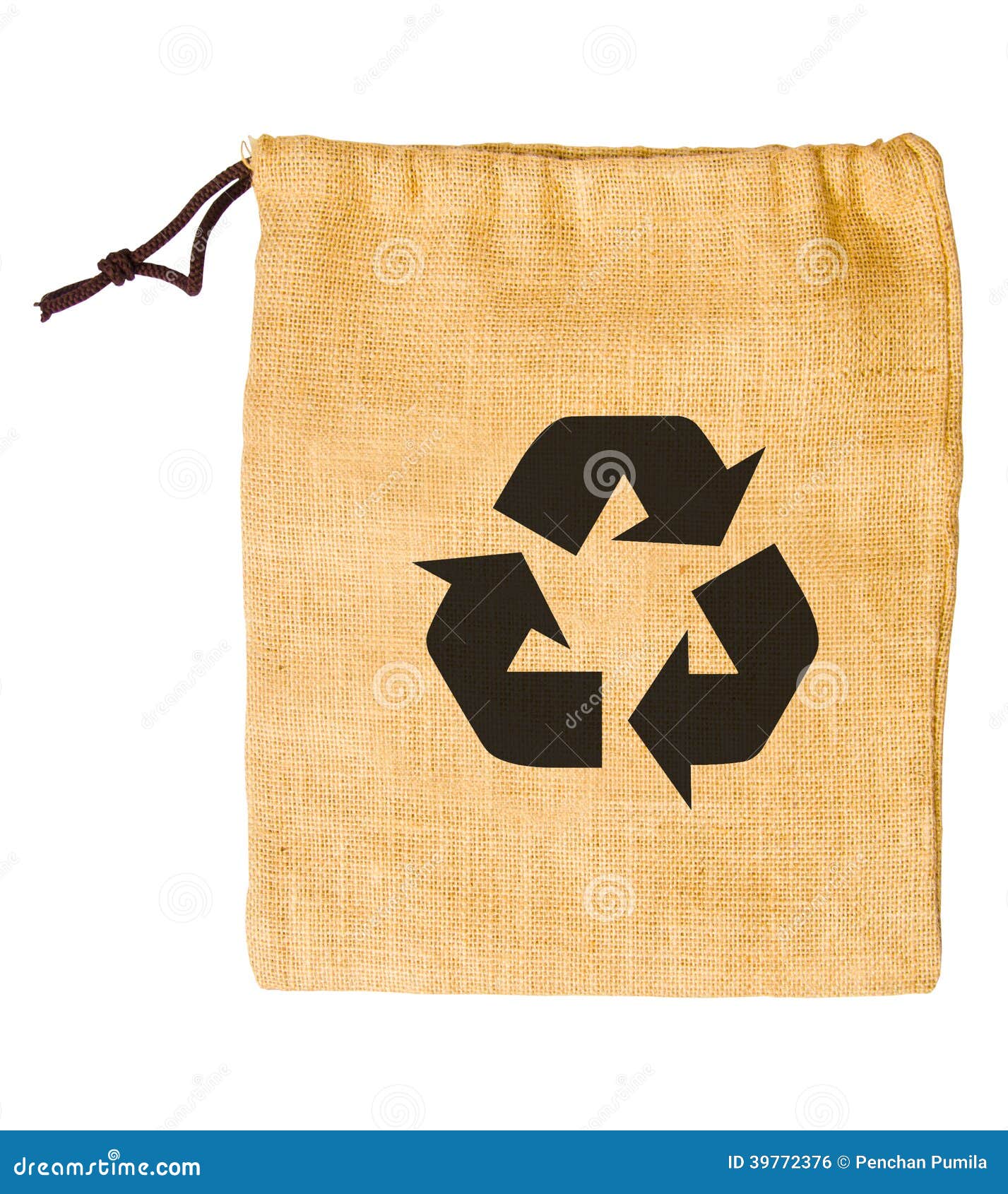 Empty Sack Bag Recycle Isolated on White Background Stock Photo - Image ...