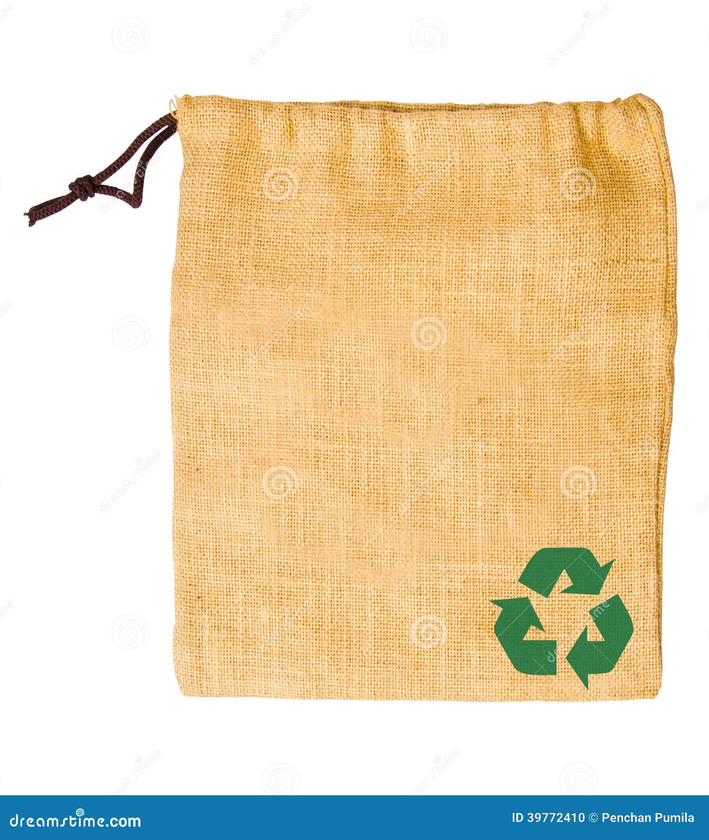 Empty sack bag recycle stock photo. Image of pouch, tied - 39772410