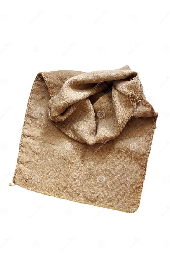 Empty Sack Isolated on White Stock Image - Image of natural, blank ...