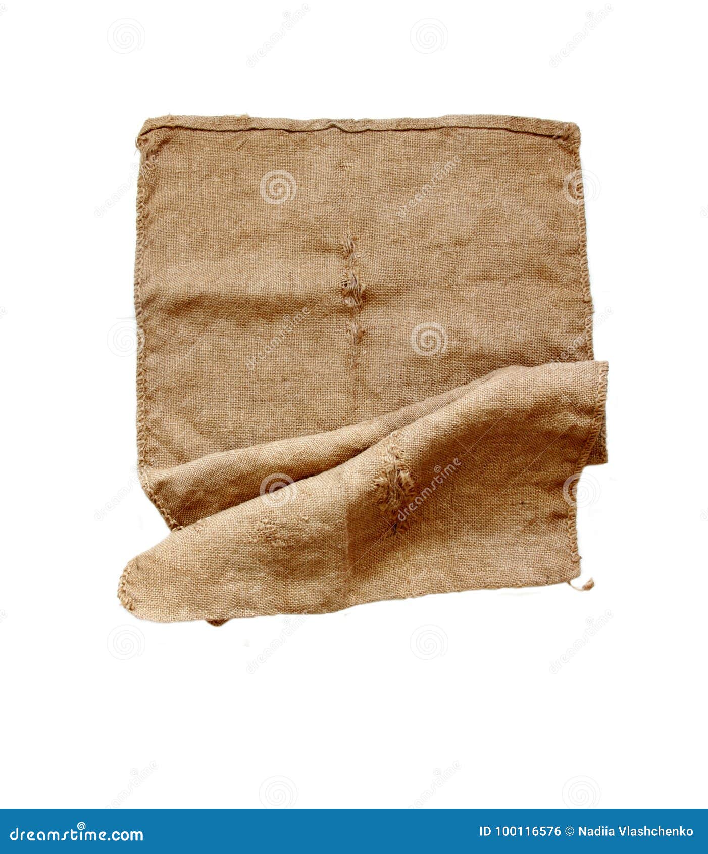 Empty Sack Isolated on White Stock Photo - Image of blank, empty: 100116576