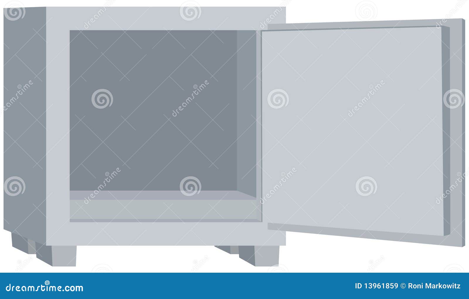 Empty Safe with Open Door stock vector. Illustration of safe - 13961859