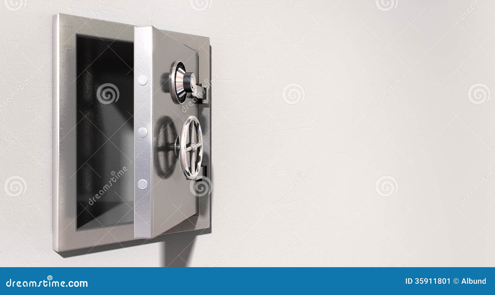 Empty Safe on Wall stock image. Image of deposit, money - 35911801