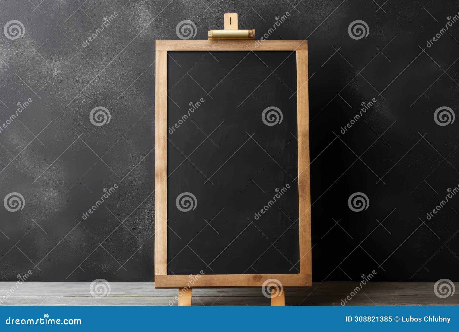 Empty Sandwich Board for a Menu and a Chalk Drawing Stock Illustration ...