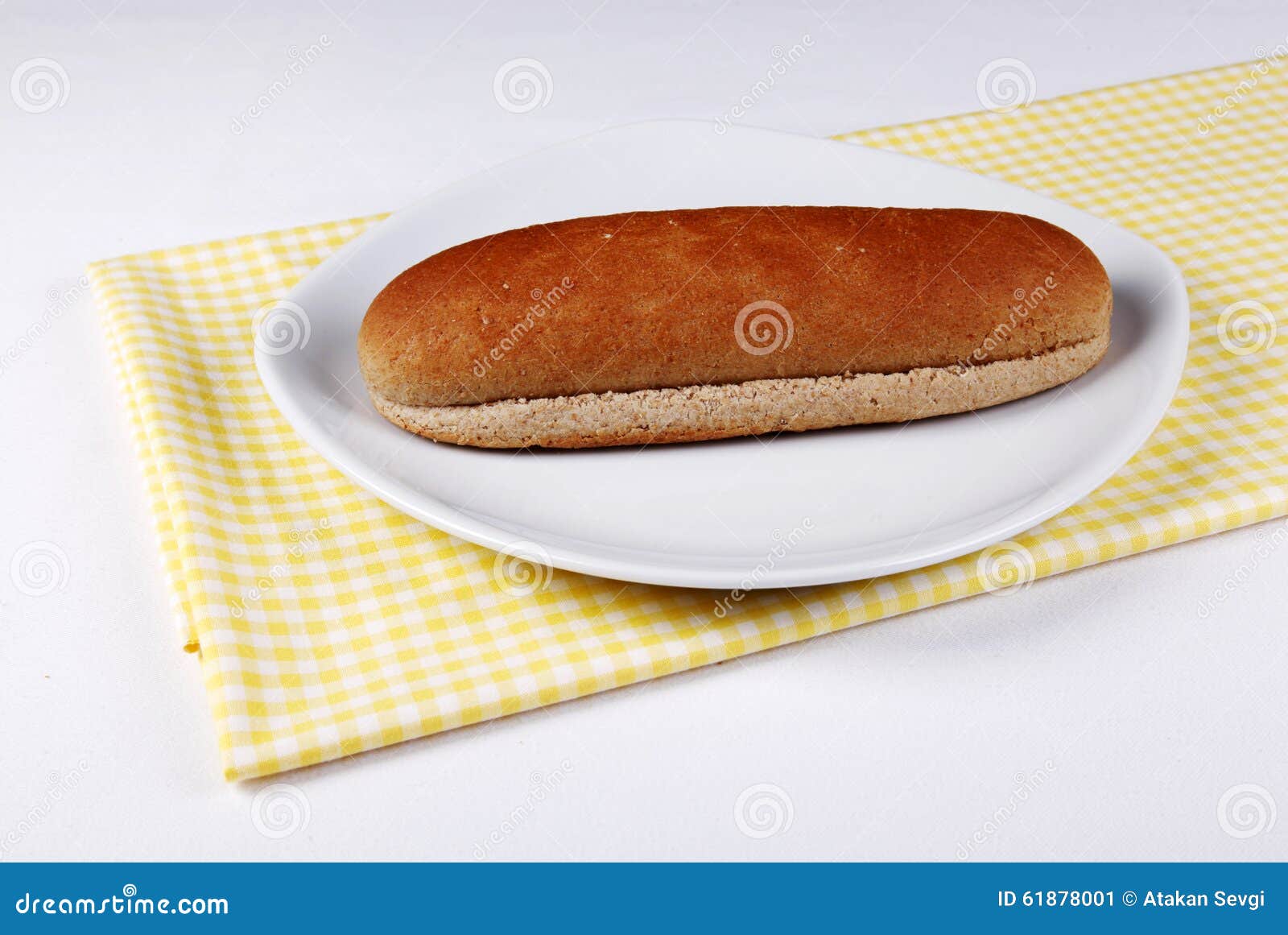 Empty Sandwich Bread on a Plate Stock Image - Image of pile ...