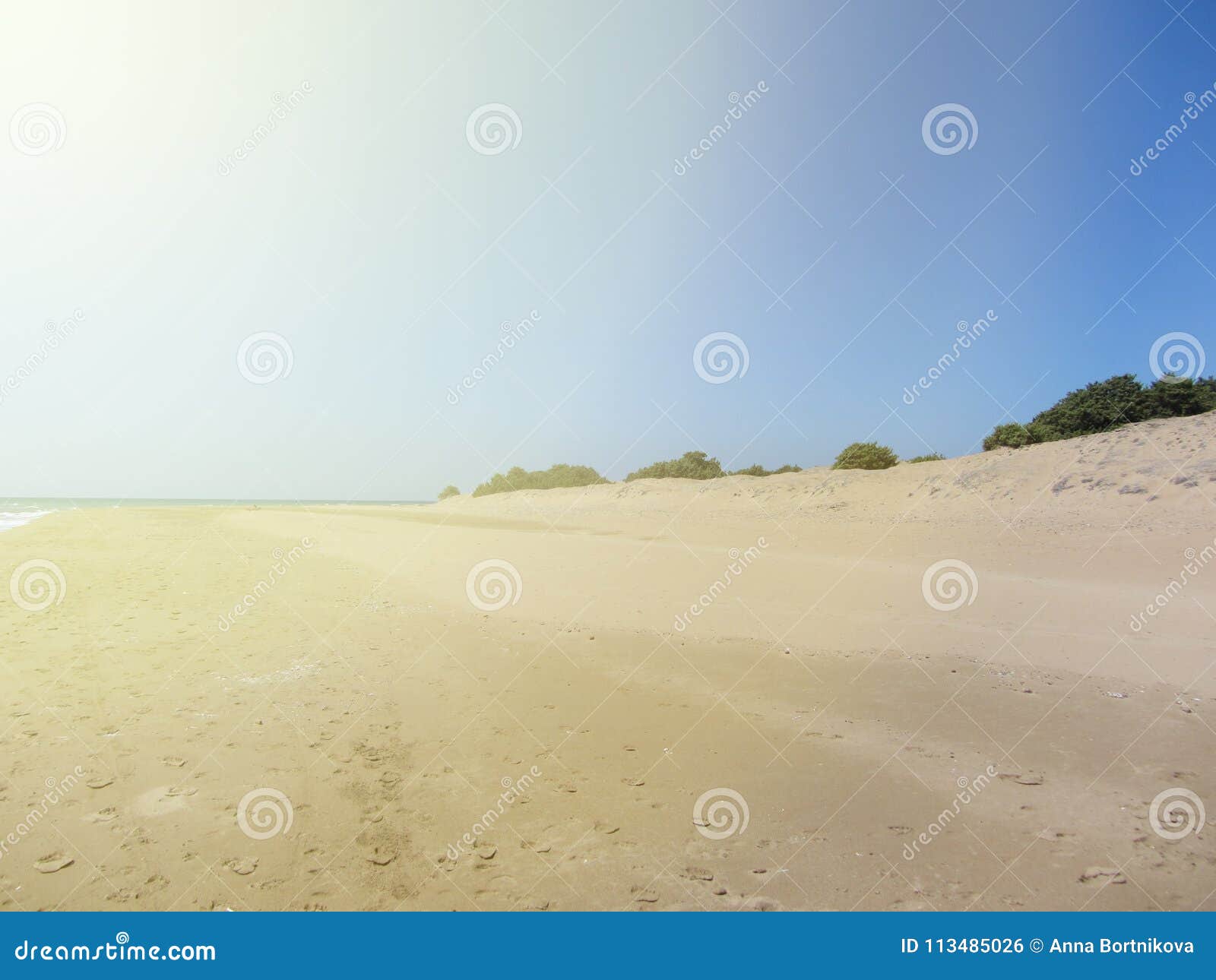 Empty Sandy Beach Holiday Sunny Stock Photo - Image of relax, scenic ...